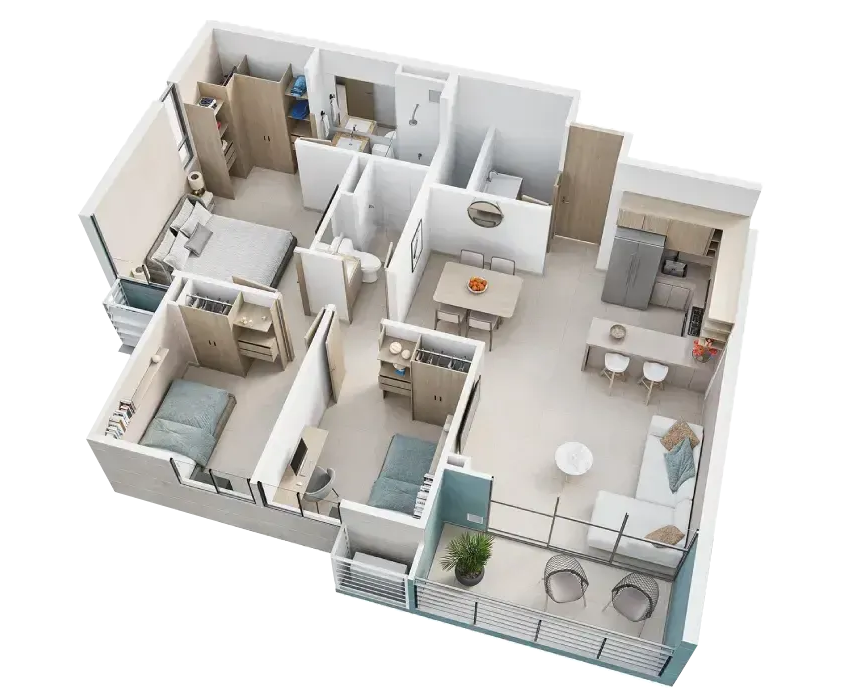 Country Reservado - Santa Marta - 72.5m2 - Recorrido Virtual 360